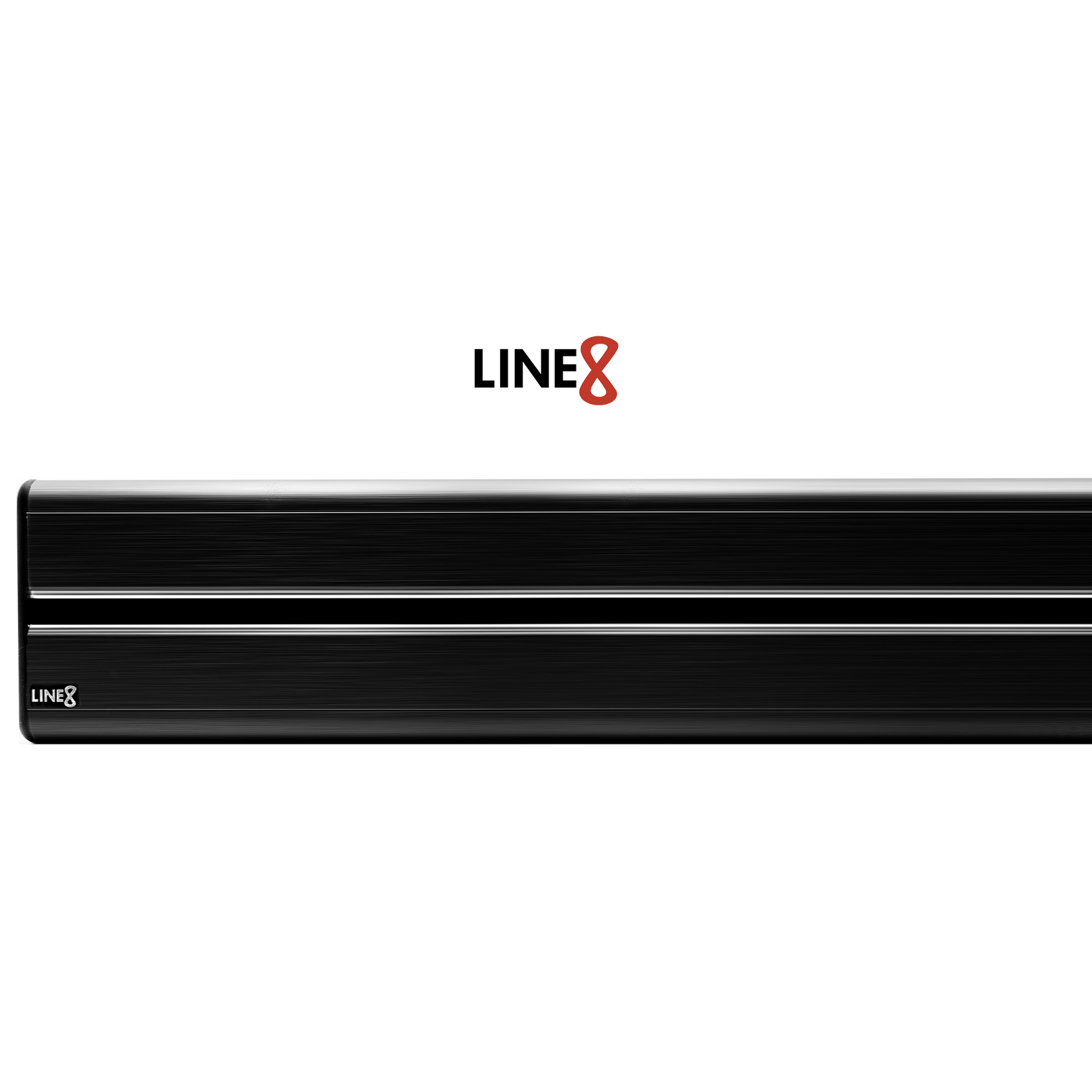 Line8 Model SL Surface Light Power Track - Black Hairline Finish ...