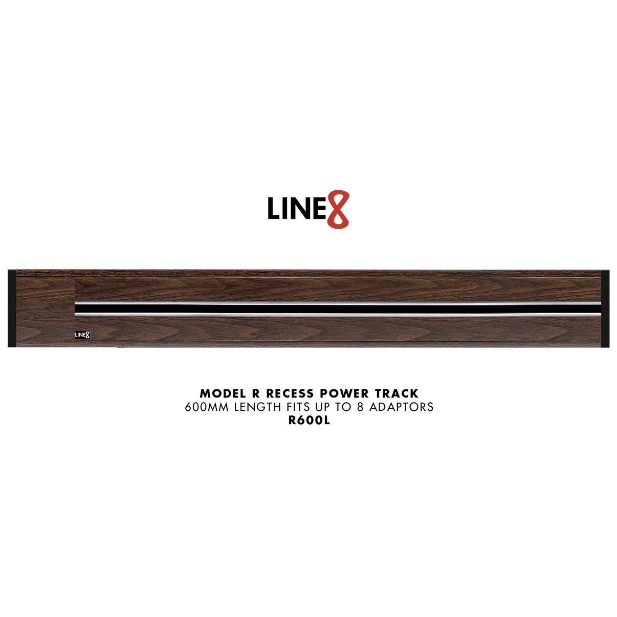 Line8 Model R Recessed Power Track - Brazilian Rosewood Finish – Line8 ...