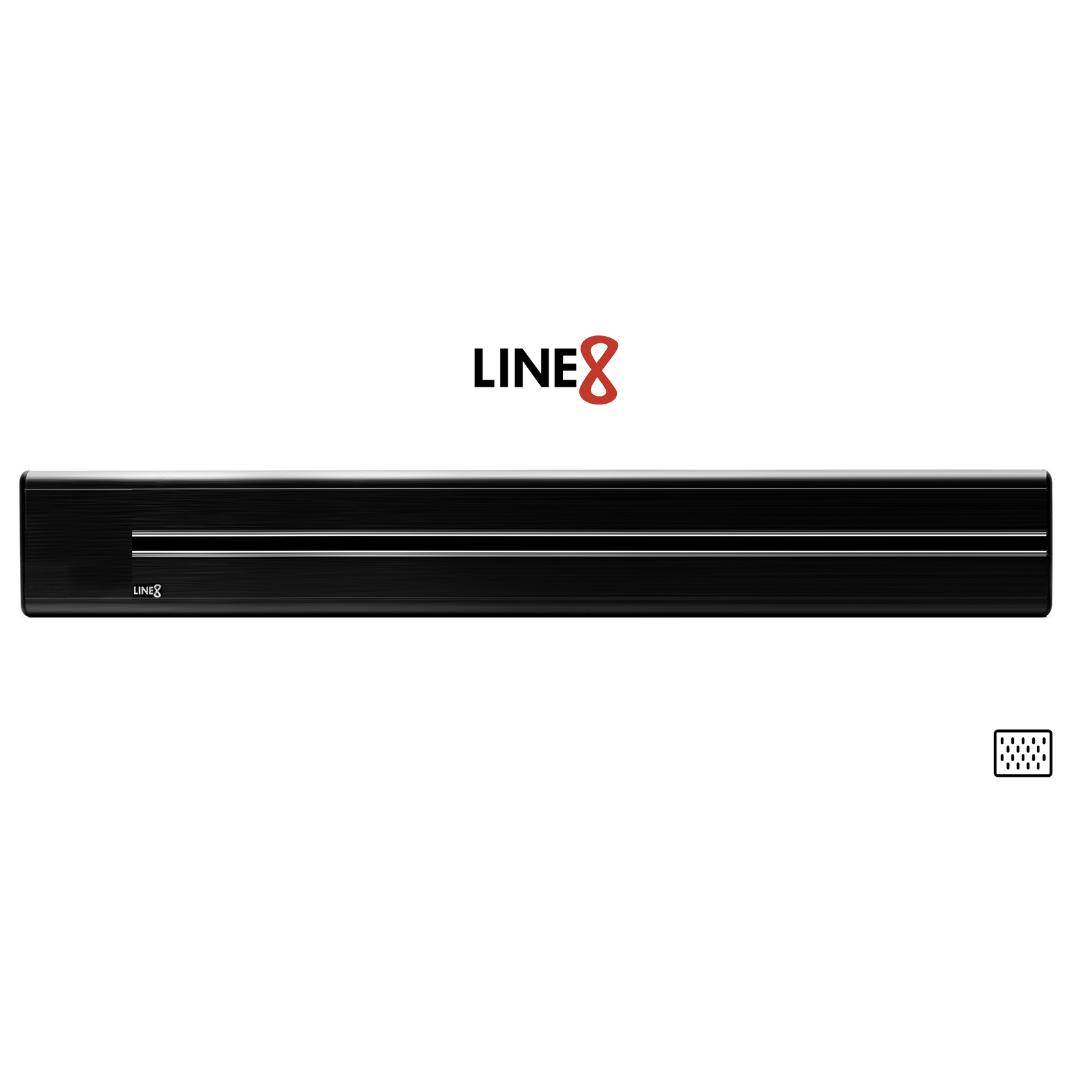 Line8 Model SL Surface Light Power Track - Black Hairline Finish ...